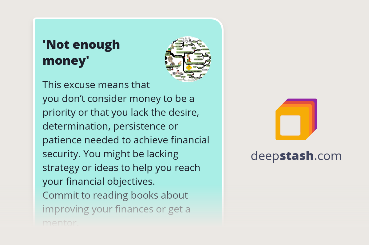 'Not enough money' - Deepstash