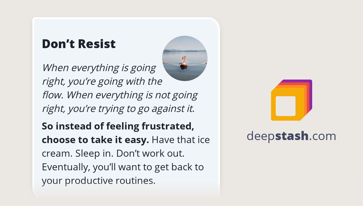 Don’t Resist - Deepstash