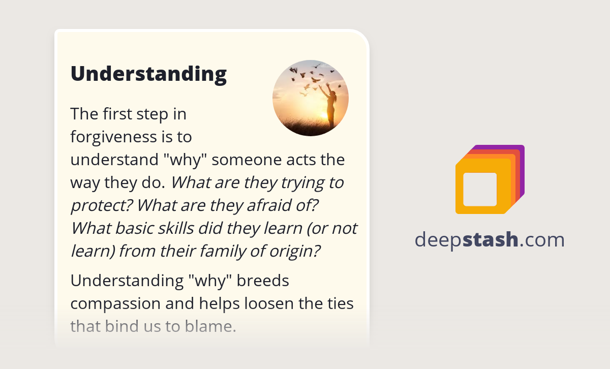 Understanding - Deepstash