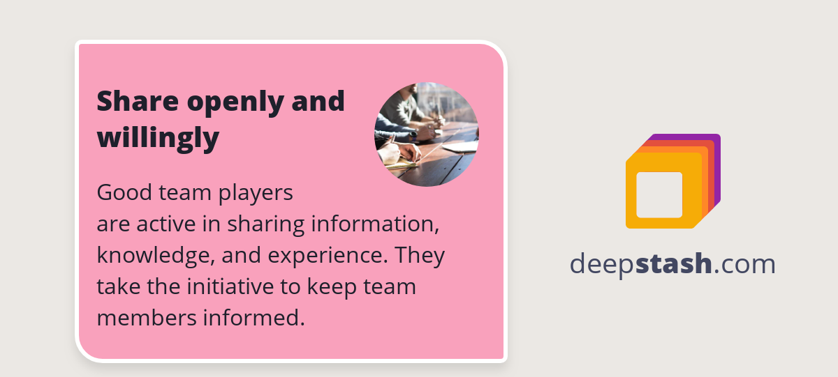 Share openly and willingly - Deepstash