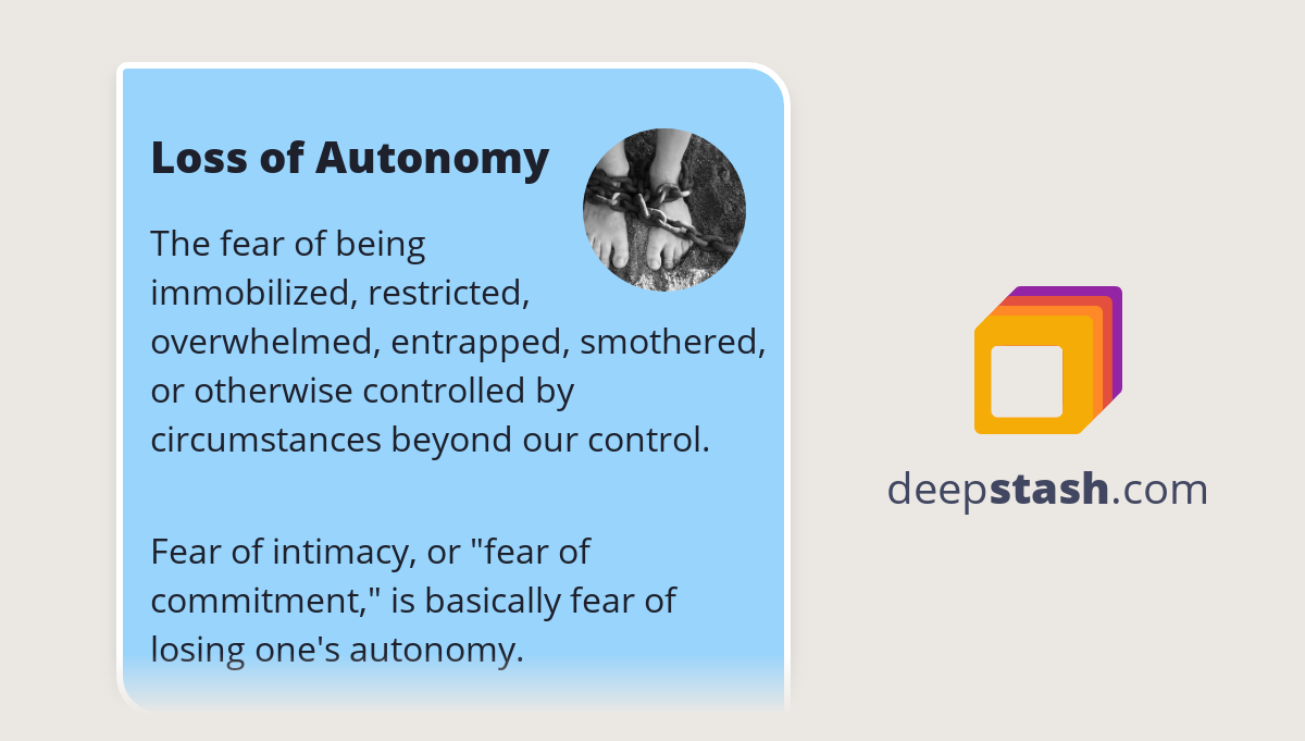Loss of Autonomy - Deepstash