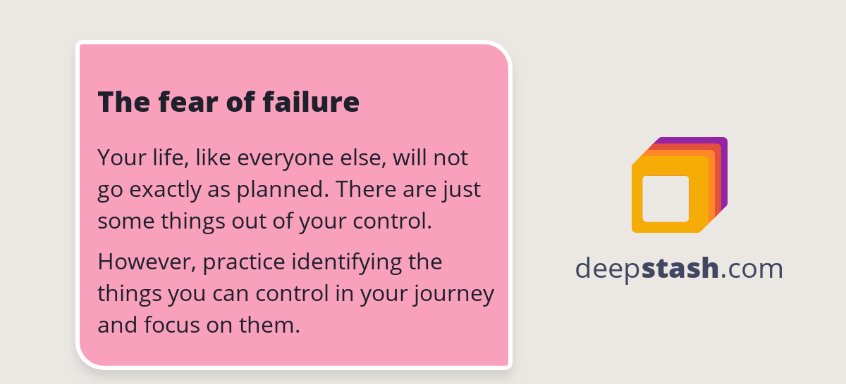 The fear of failure - Deepstash
