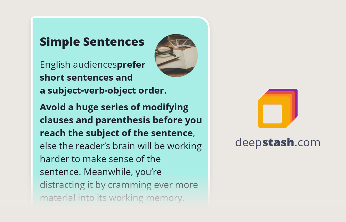 Simple Sentences - Deepstash