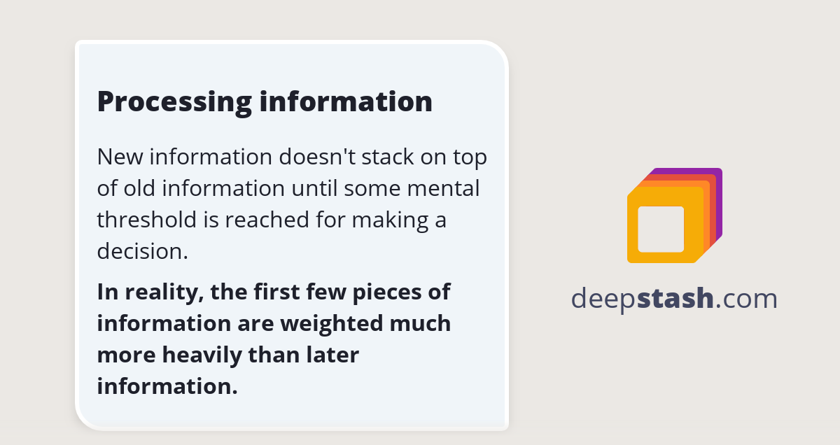 Processing information - Deepstash