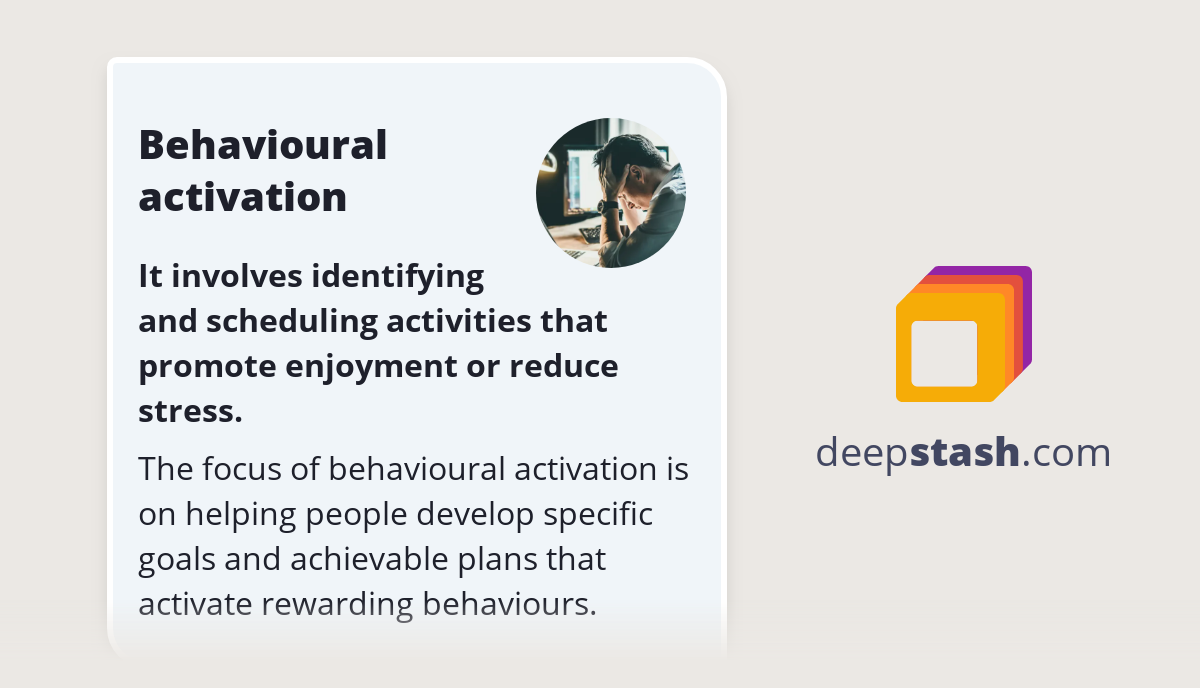 Behavioural activation - Deepstash