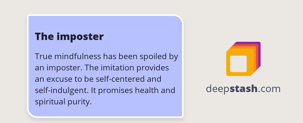 The imposter - Deepstash