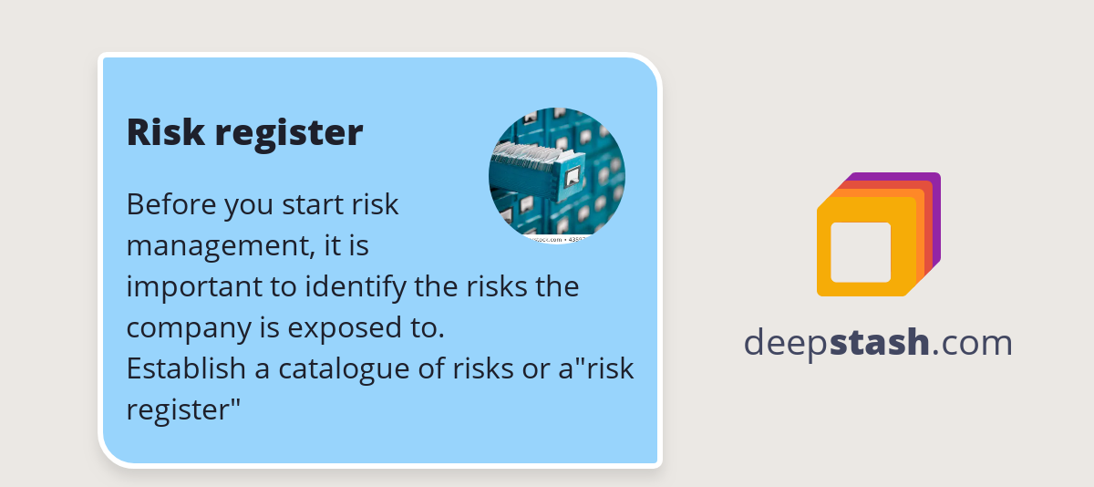 Risk register - Deepstash