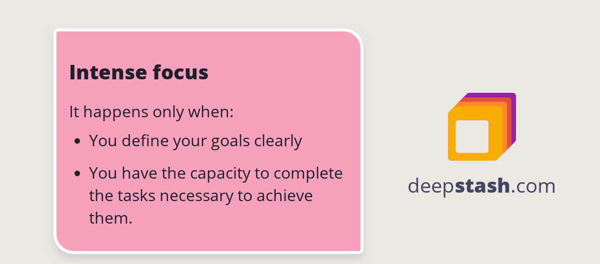 Intense focus - Deepstash