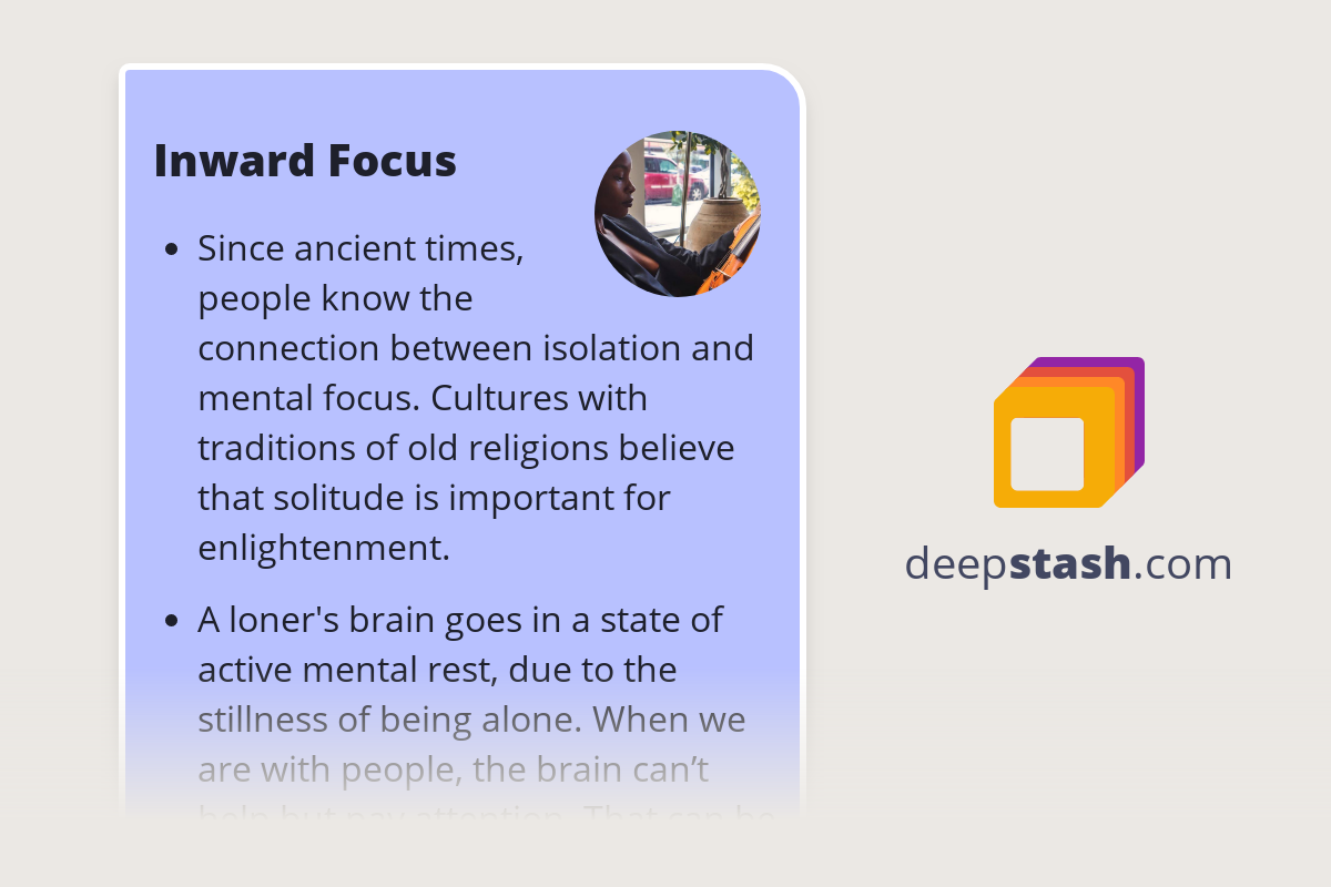 Inward Focus - Deepstash