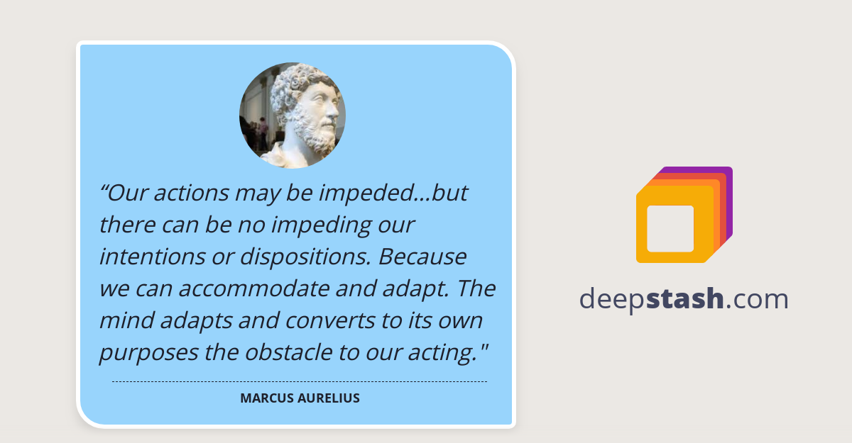 “Our actions may be impeded…but there can be... - Deepstash
