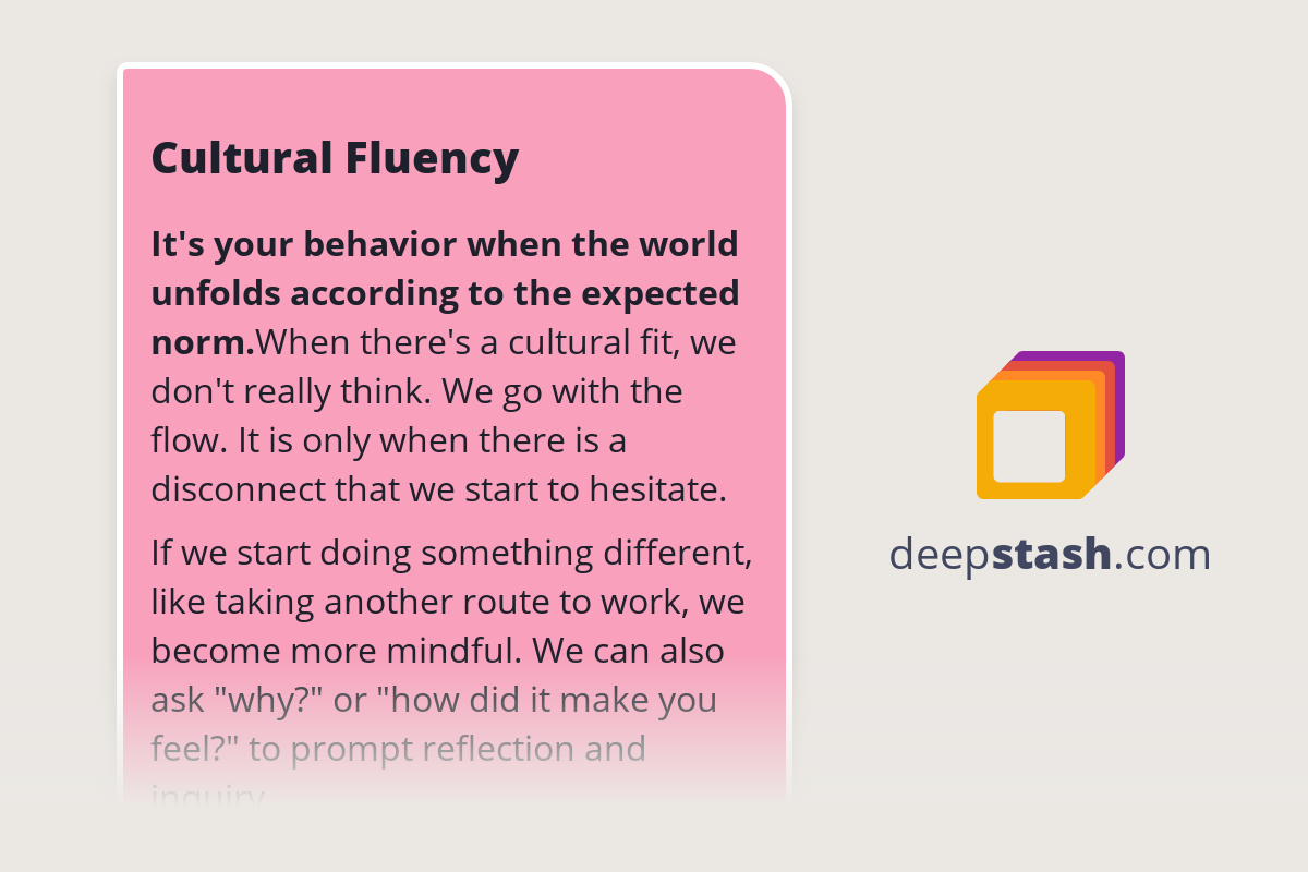 Cultural Fluency - Deepstash