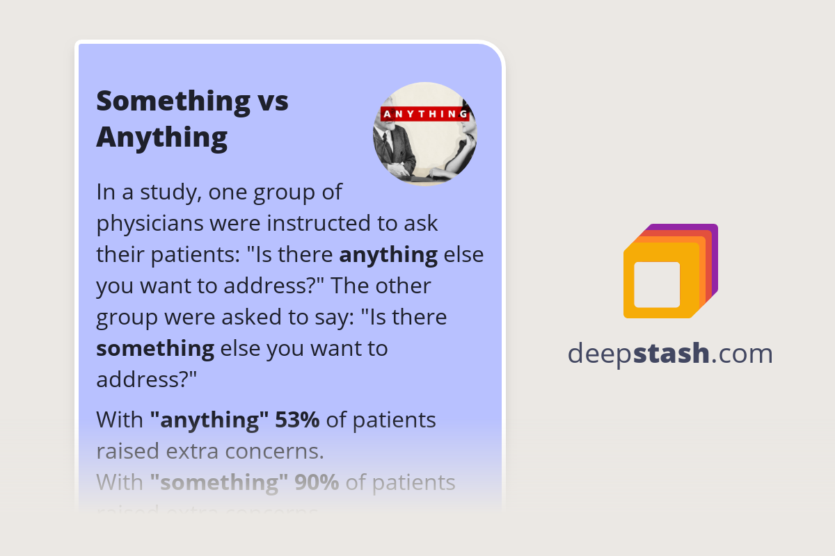 Something vs Anything - Deepstash
