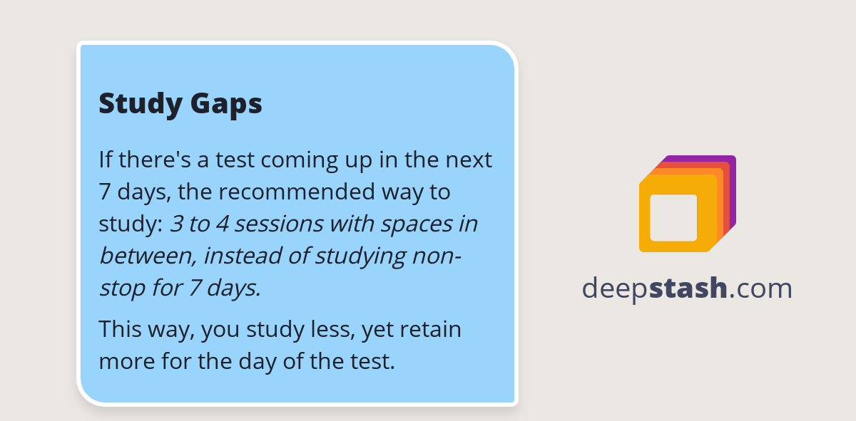 Study Gaps - Deepstash