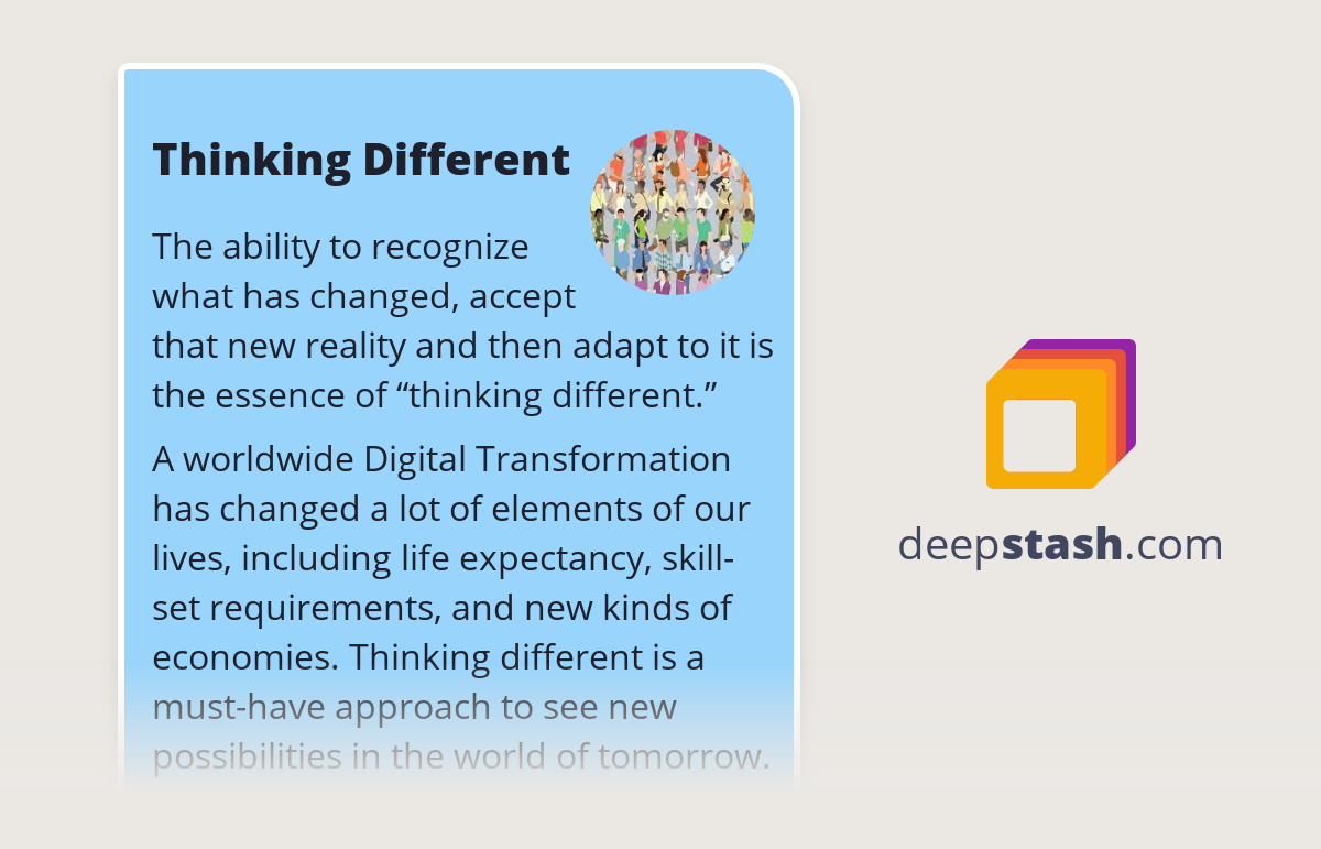 Thinking Different - Deepstash
