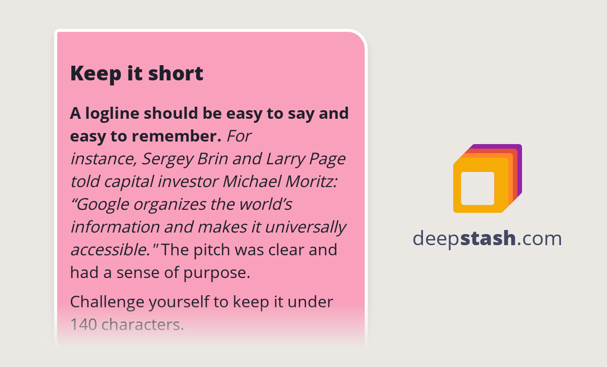 Keep it short - Deepstash