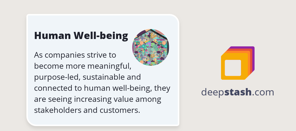 Human Well-being - Deepstash