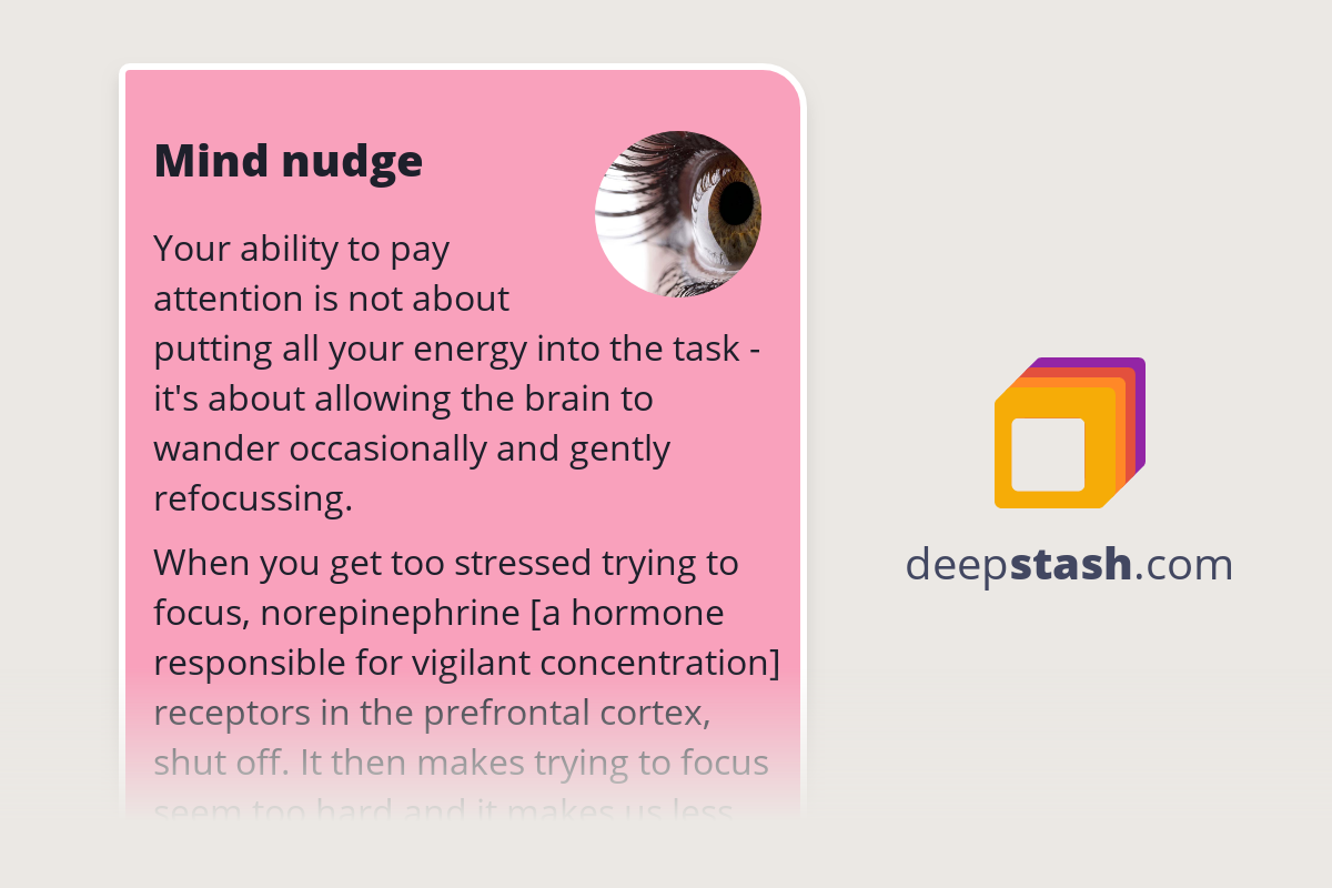 Mind nudge - Deepstash