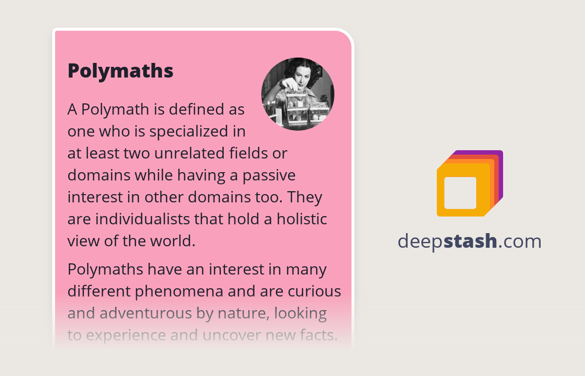 Polymaths - Deepstash
