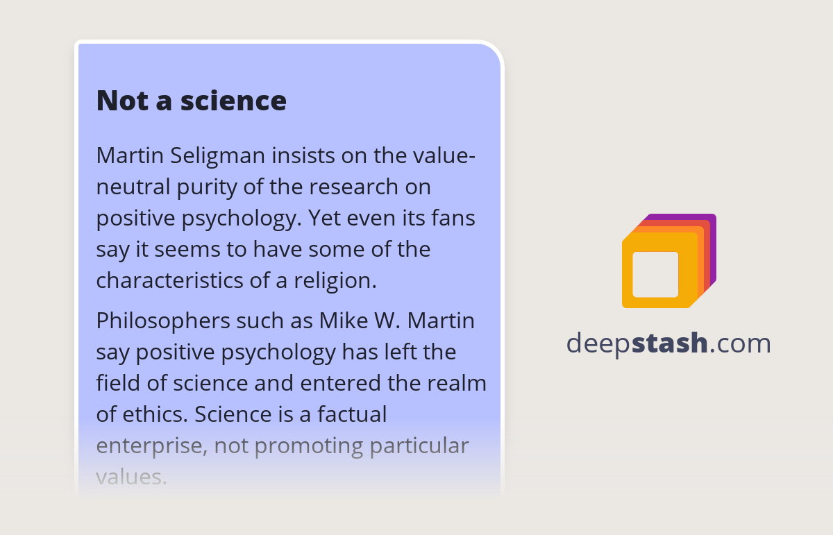 Not a science - Deepstash