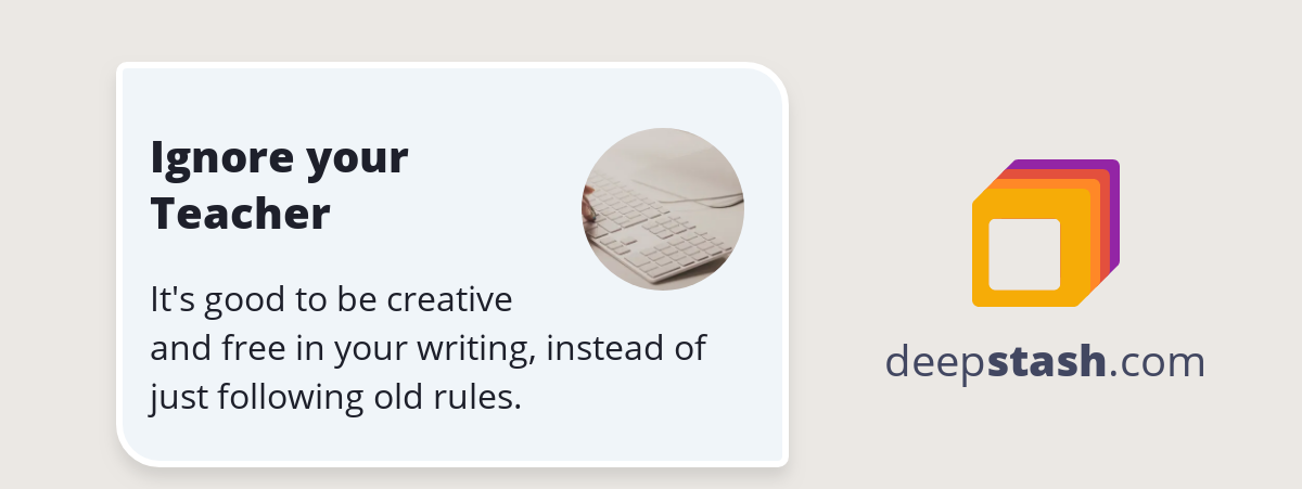 Ignore your Teacher - Deepstash