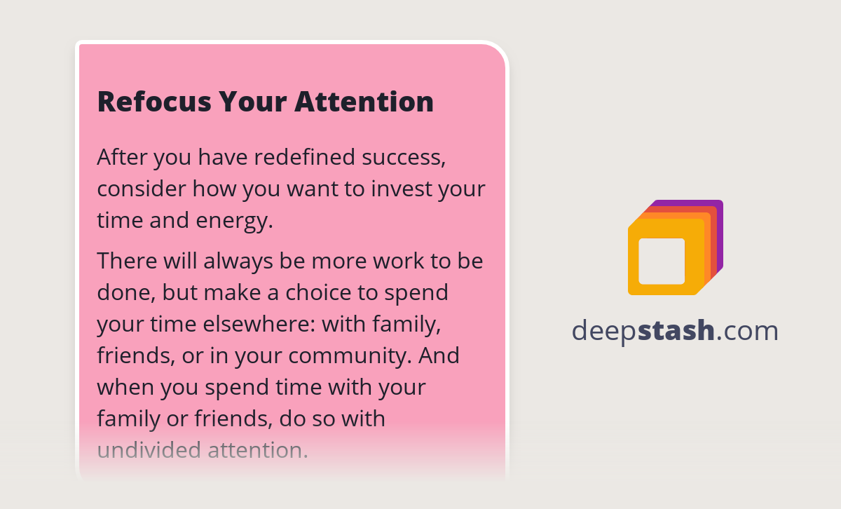 Refocus Your Attention - Deepstash