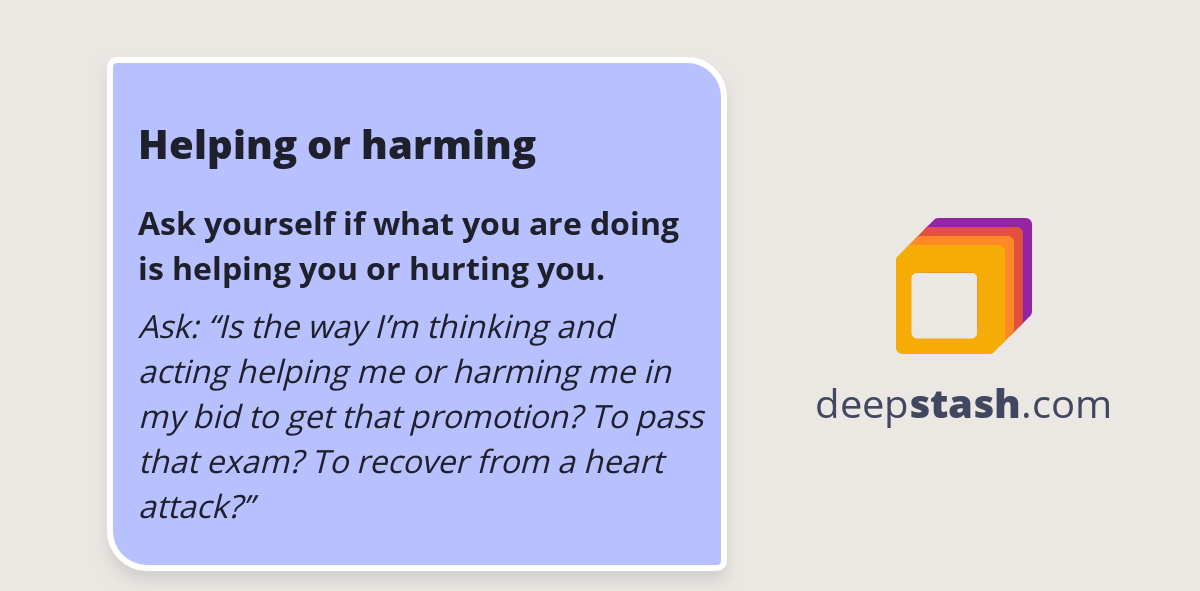 Helping or harming - Deepstash