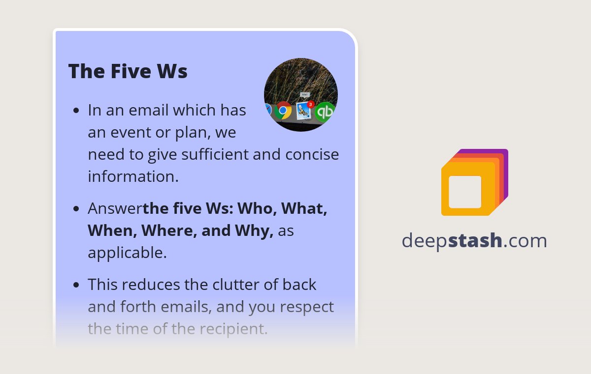 The Five Ws - Deepstash