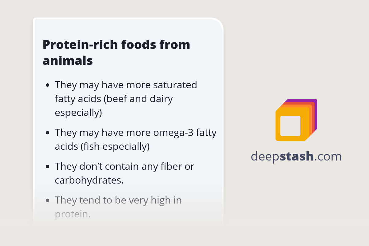 Protein-rich foods from animals - Deepstash