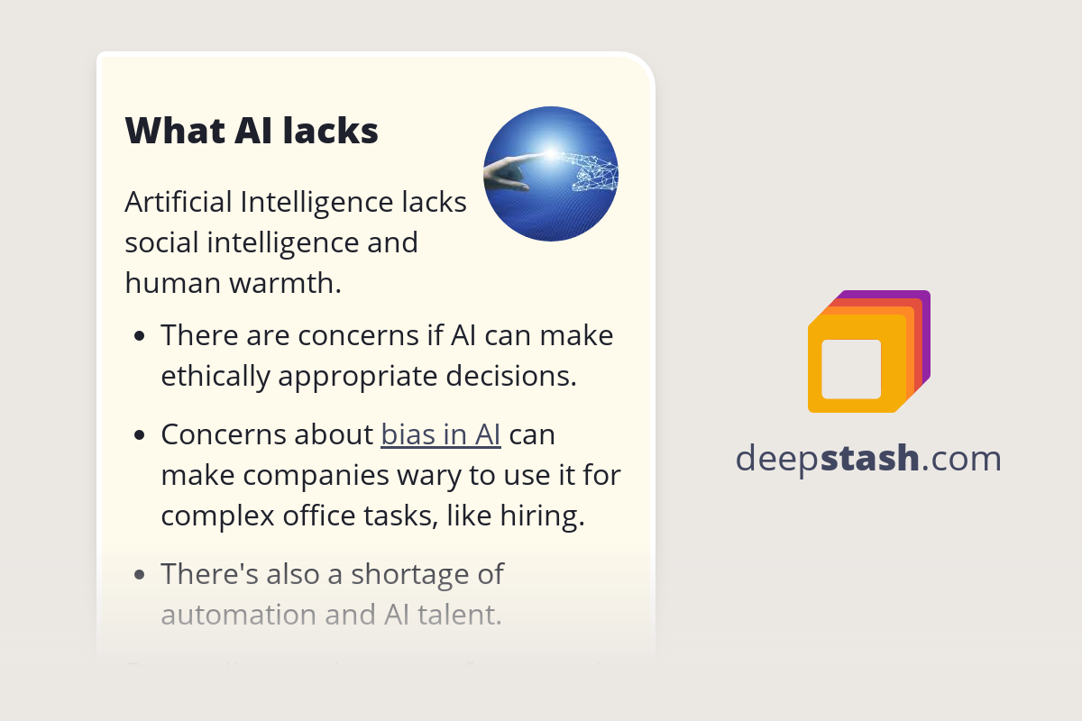 What AI lacks - Deepstash