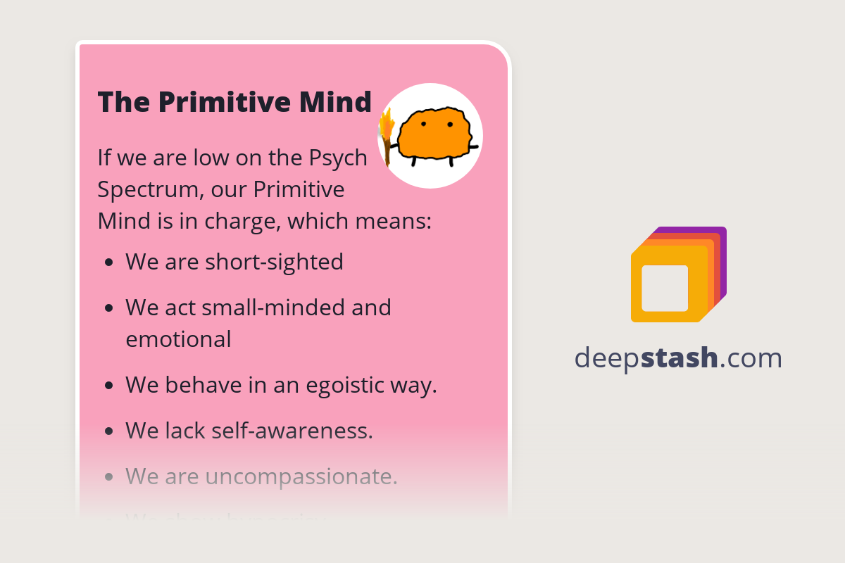 The Primitive Mind - Deepstash