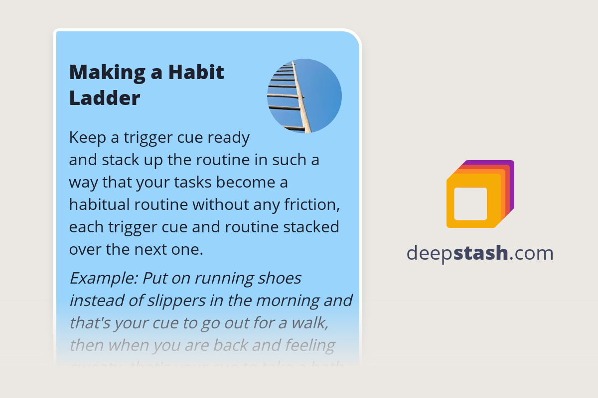 Making a Habit Ladder - Deepstash