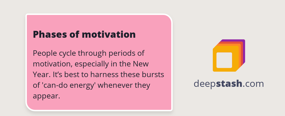 Phases of motivation - Deepstash