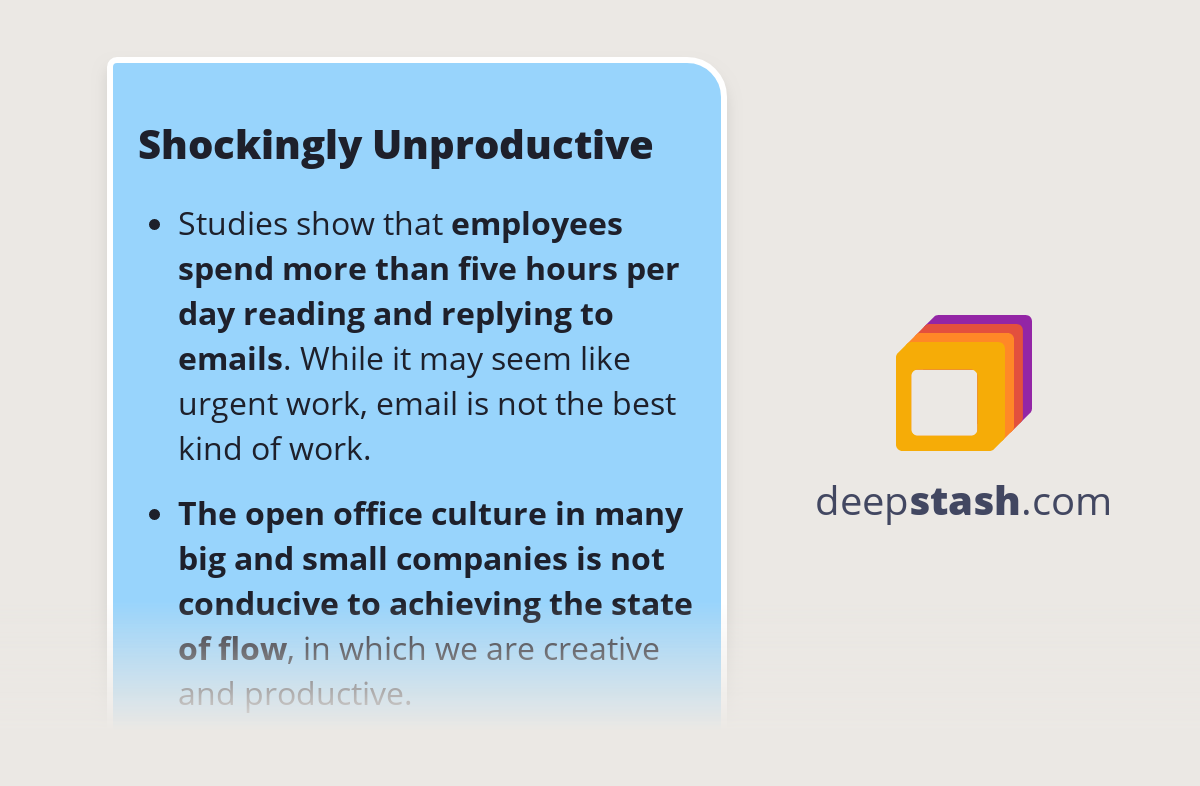 Shockingly Unproductive - Deepstash