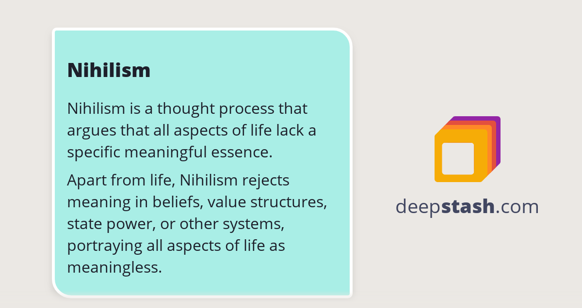 Nihilism - Deepstash