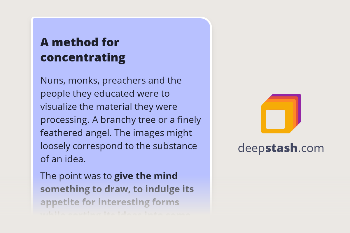 A method for concentrating - Deepstash
