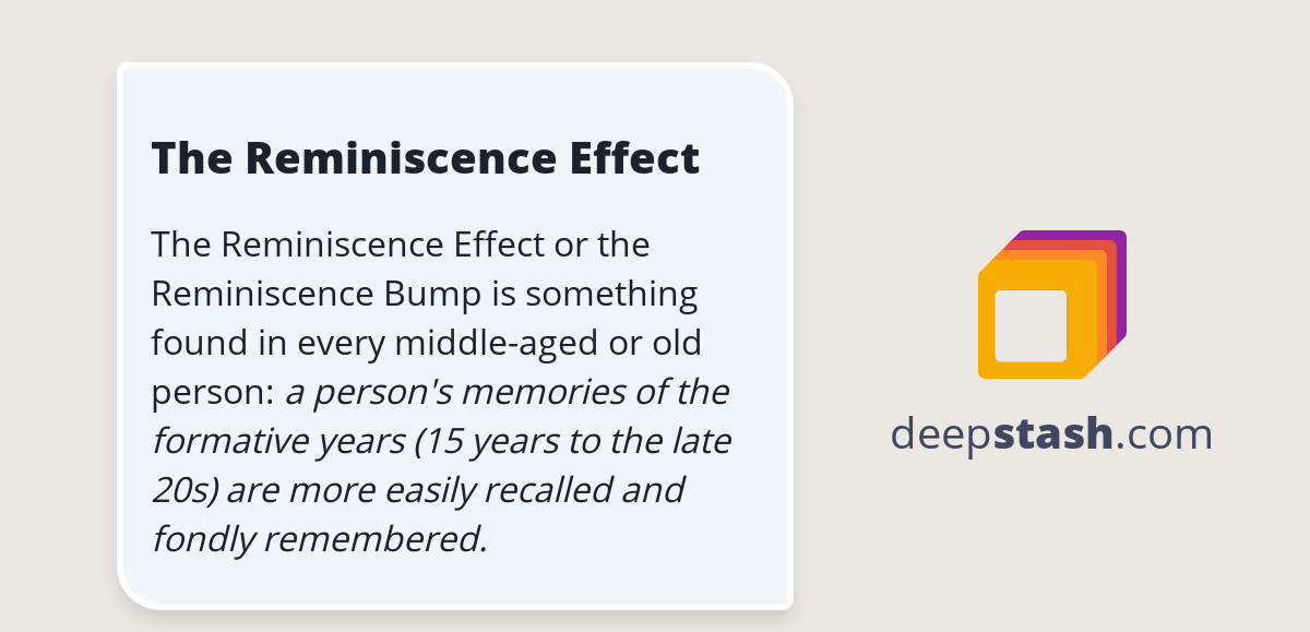 The Reminiscence Effect - Deepstash