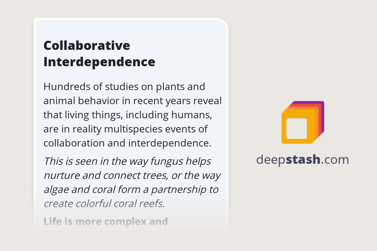 Collaborative Interdependence - Deepstash