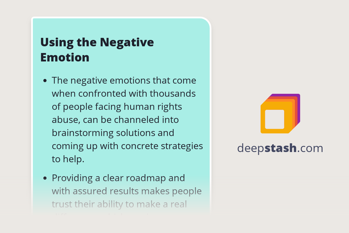 Using the Negative Emotion - Deepstash