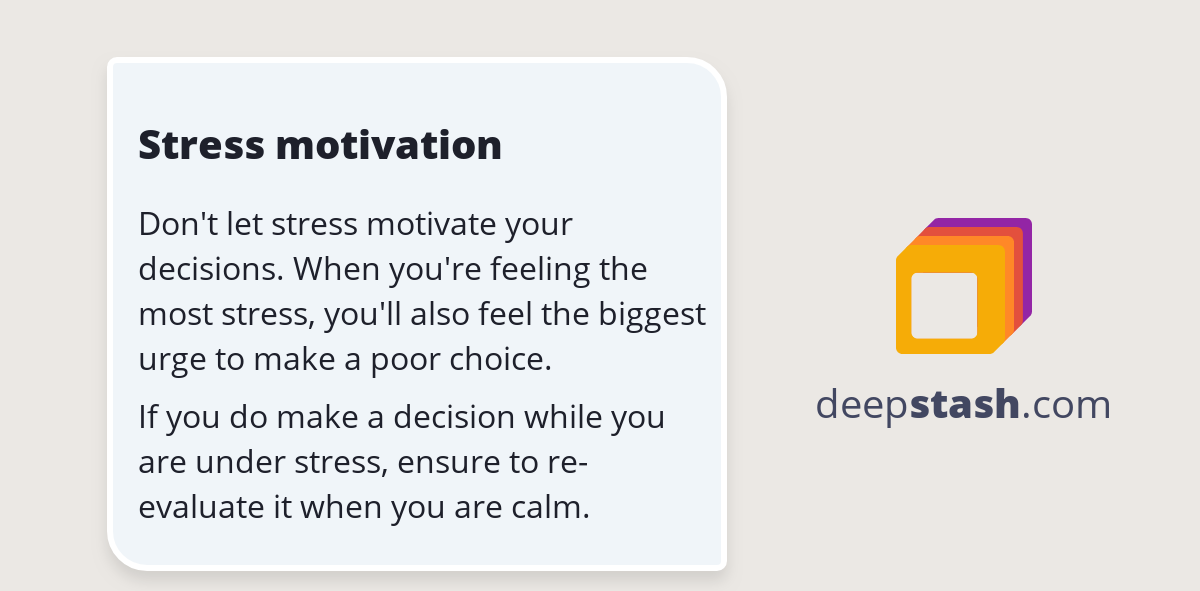 Stress motivation - Deepstash