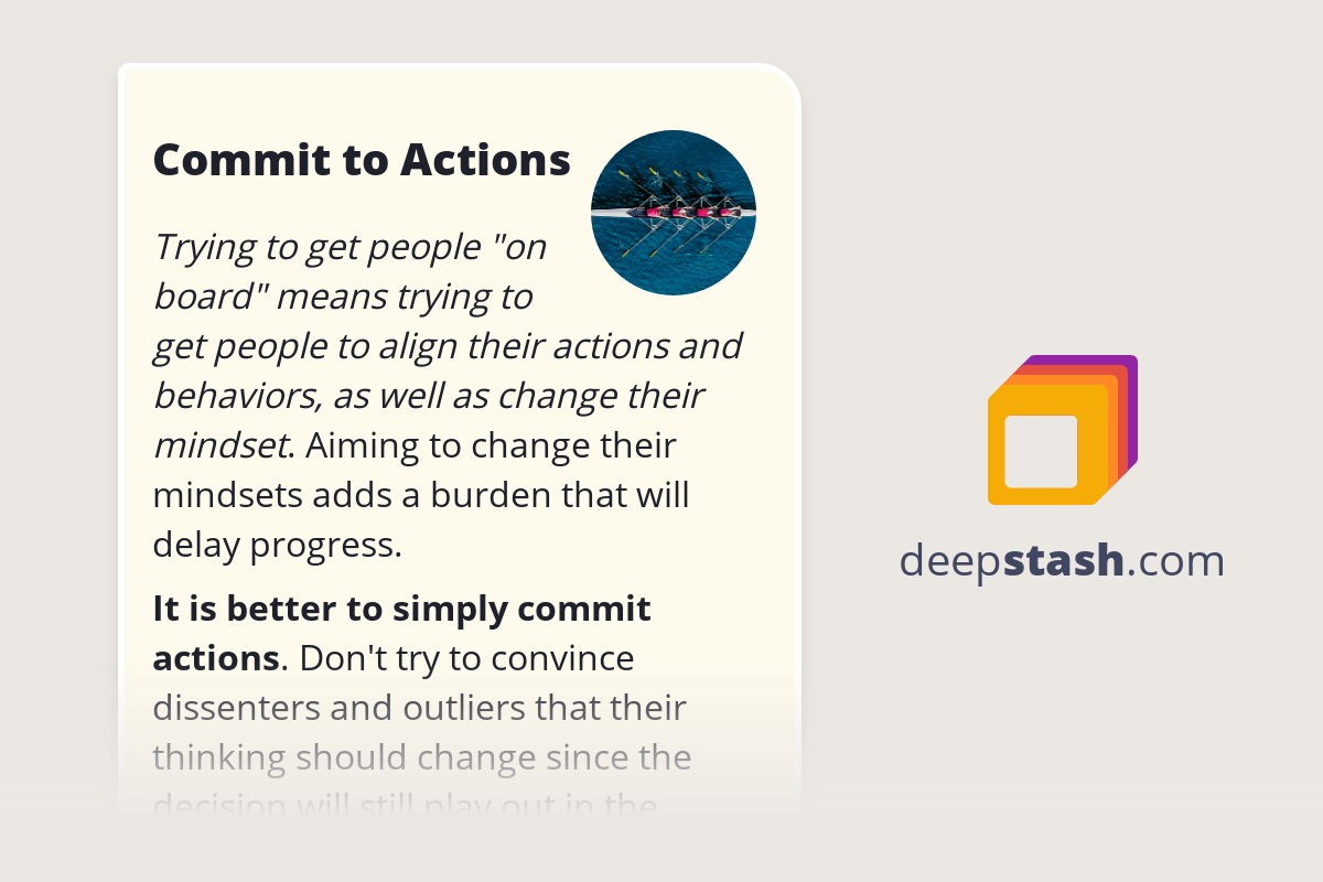 Commit to Actions - Deepstash
