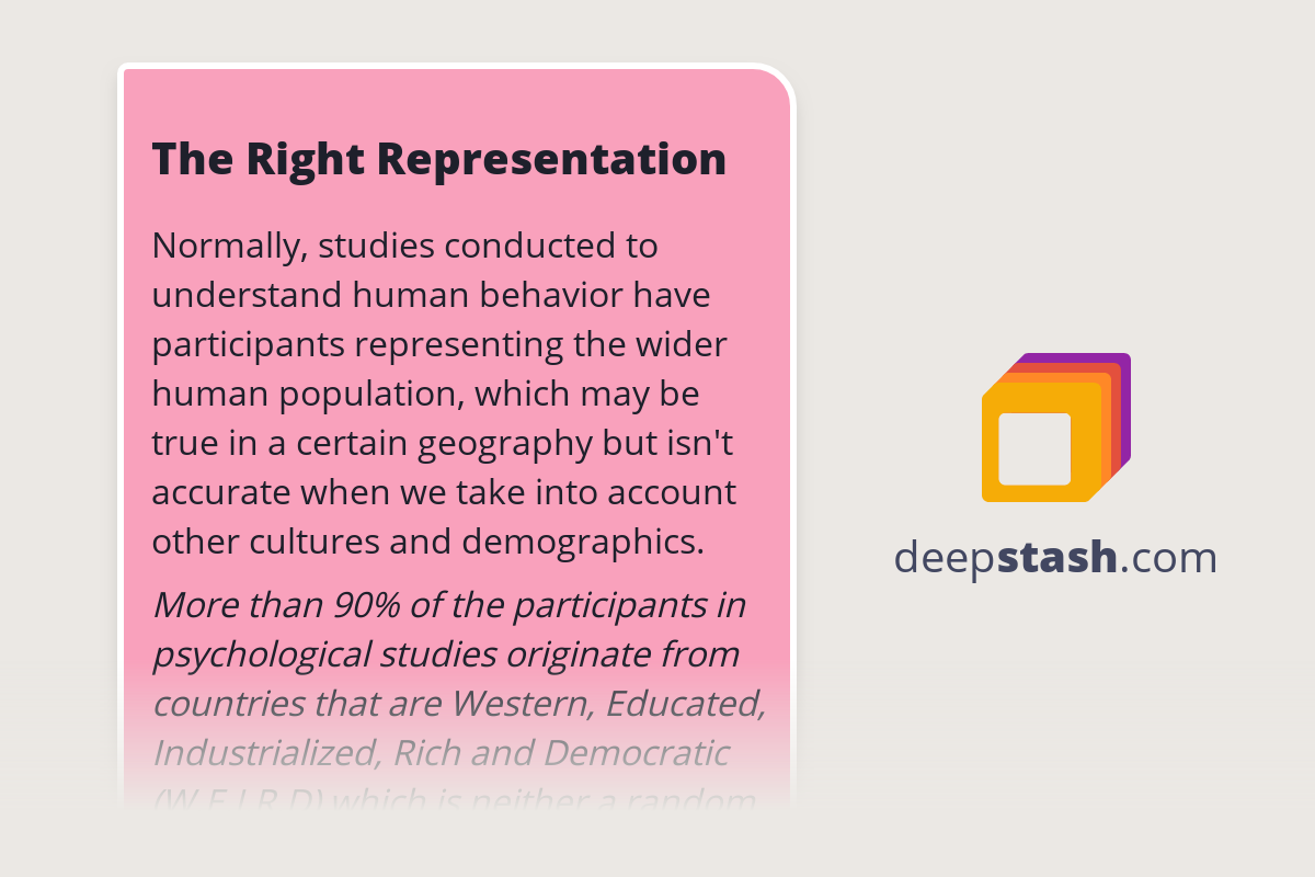 The Right Representation - Deepstash