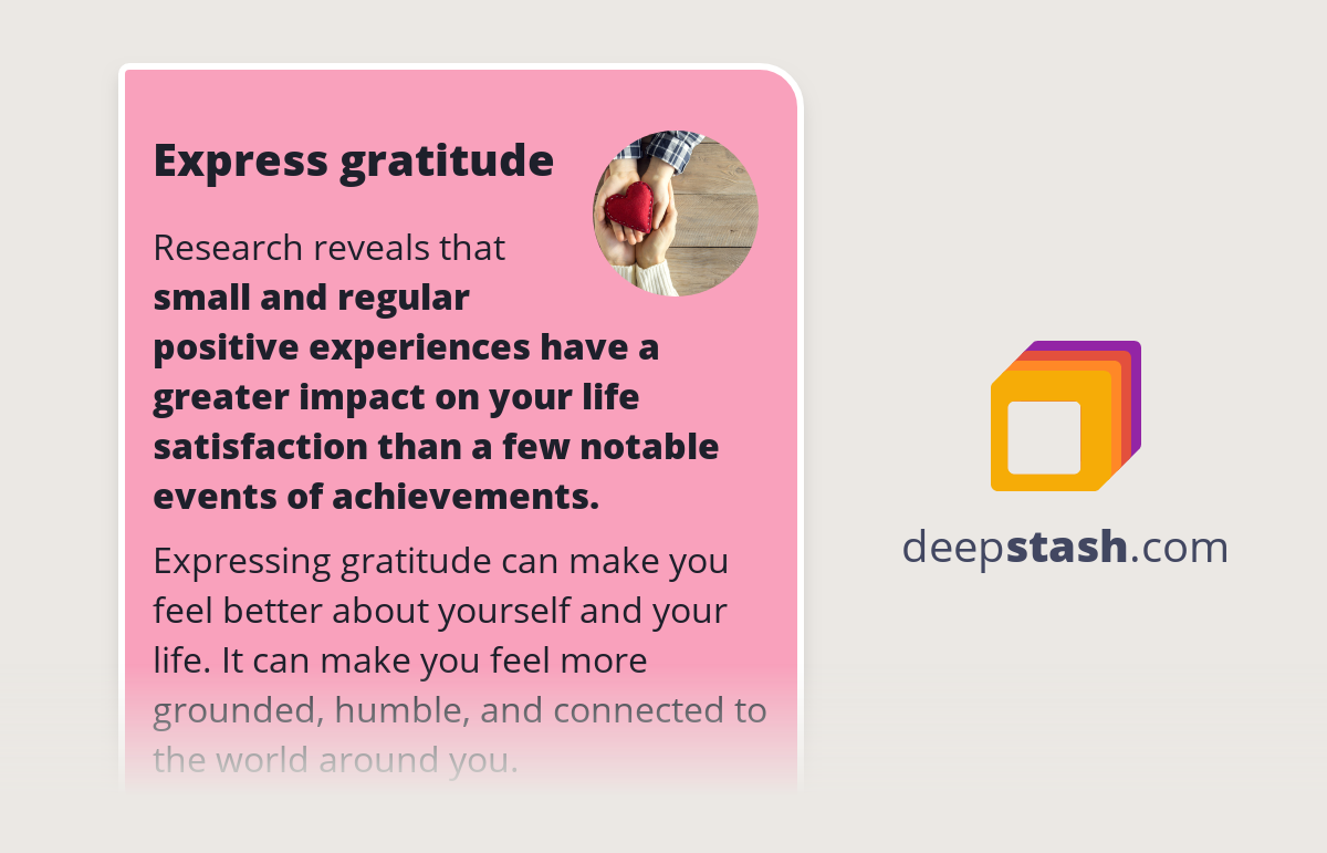 Express gratitude - Deepstash