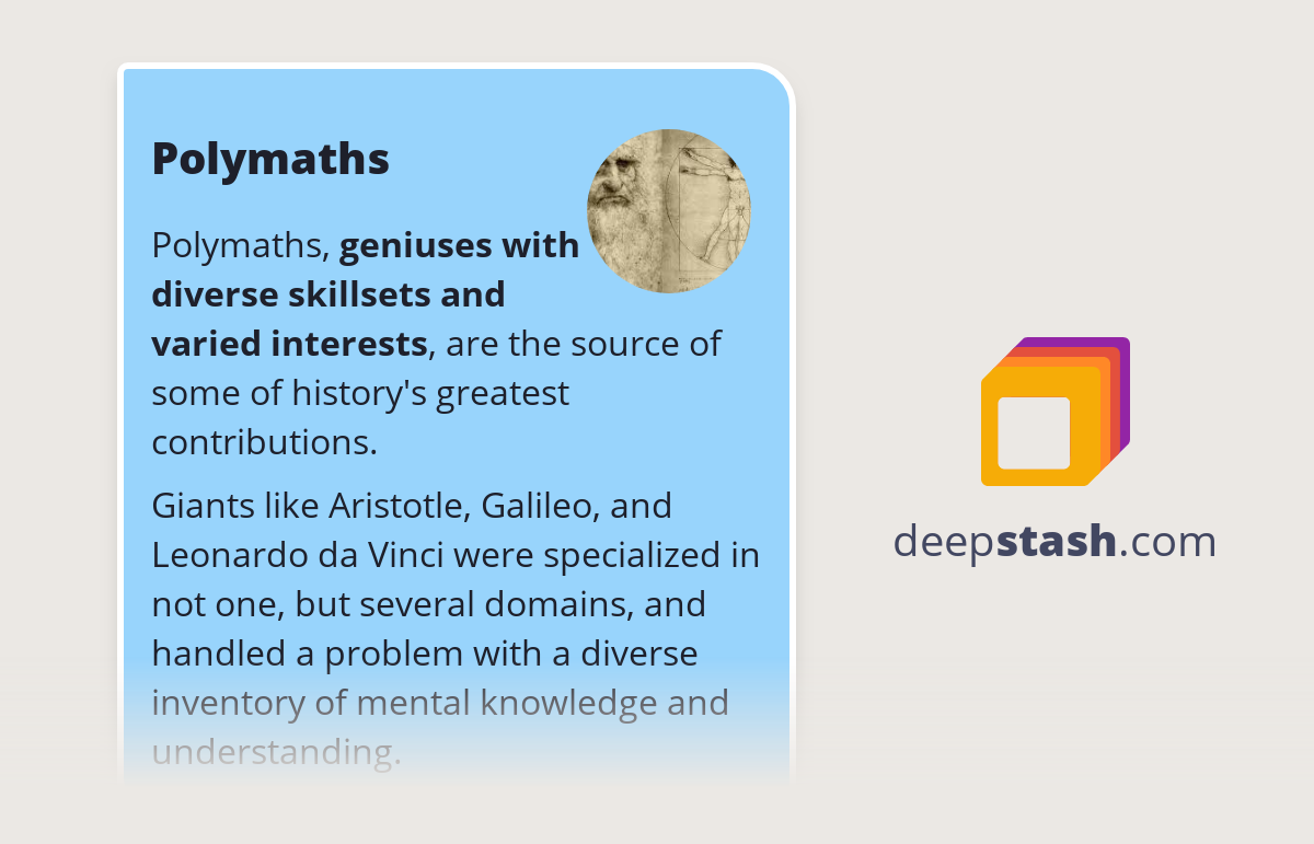 Polymaths - Deepstash