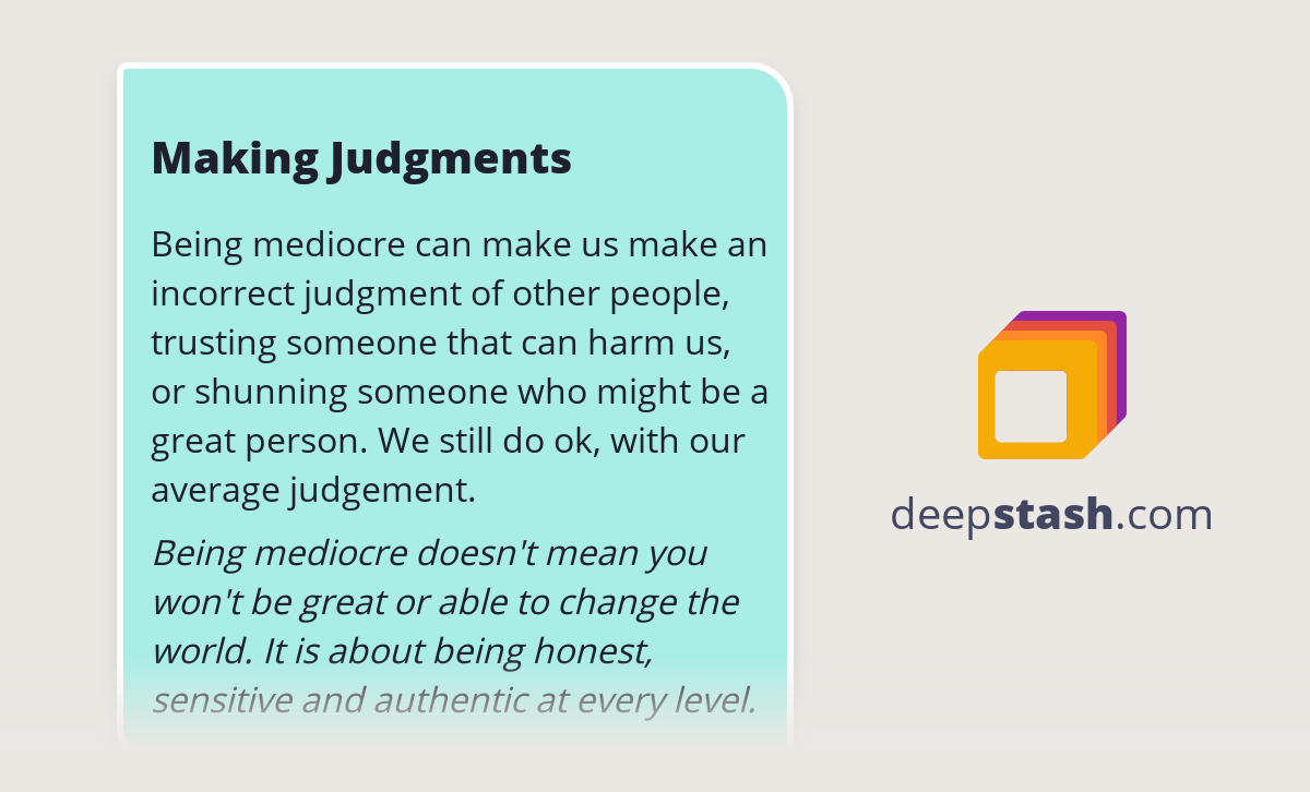 Making Judgments - Deepstash