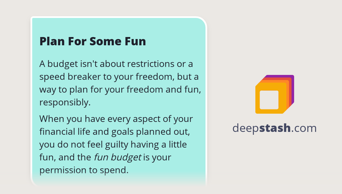 Plan For Some Fun - Deepstash