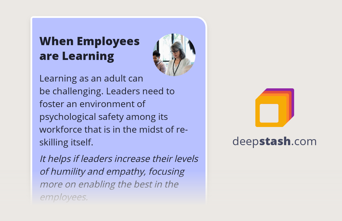 When Employees are Learning - Deepstash