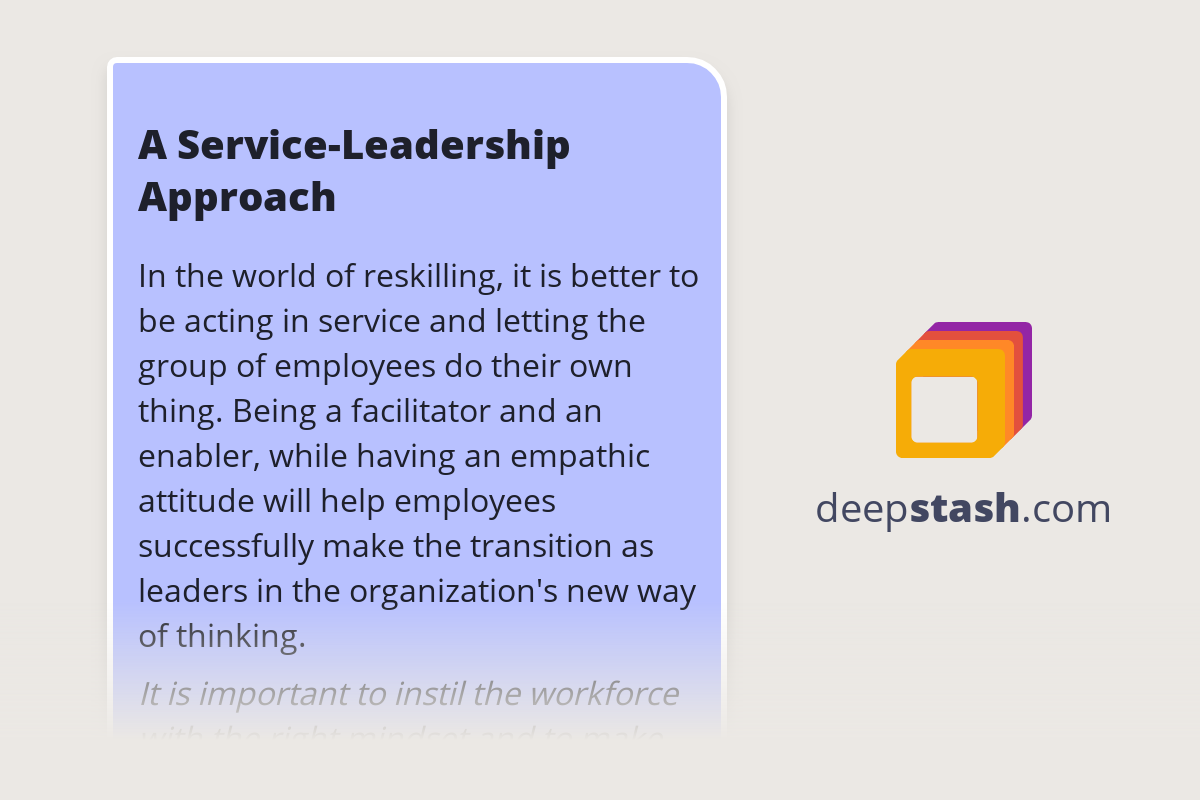 A Service-Leadership Approach - Deepstash