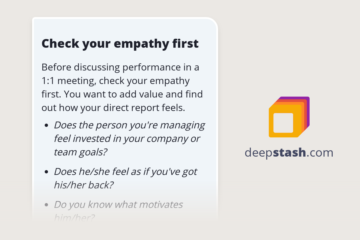 Check your empathy first - Deepstash