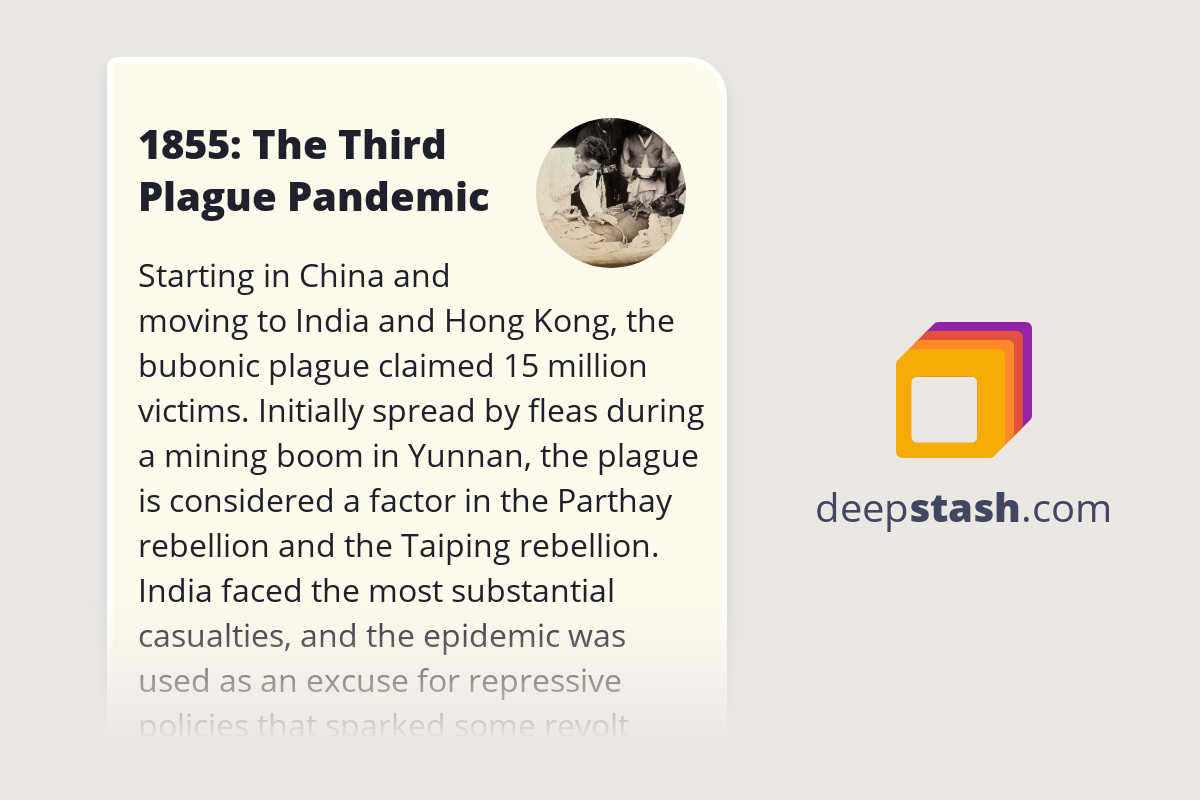 1855: The Third Plague Pandemic - Deepstash