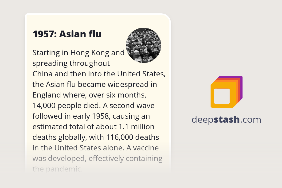 1957: Asian flu - Deepstash